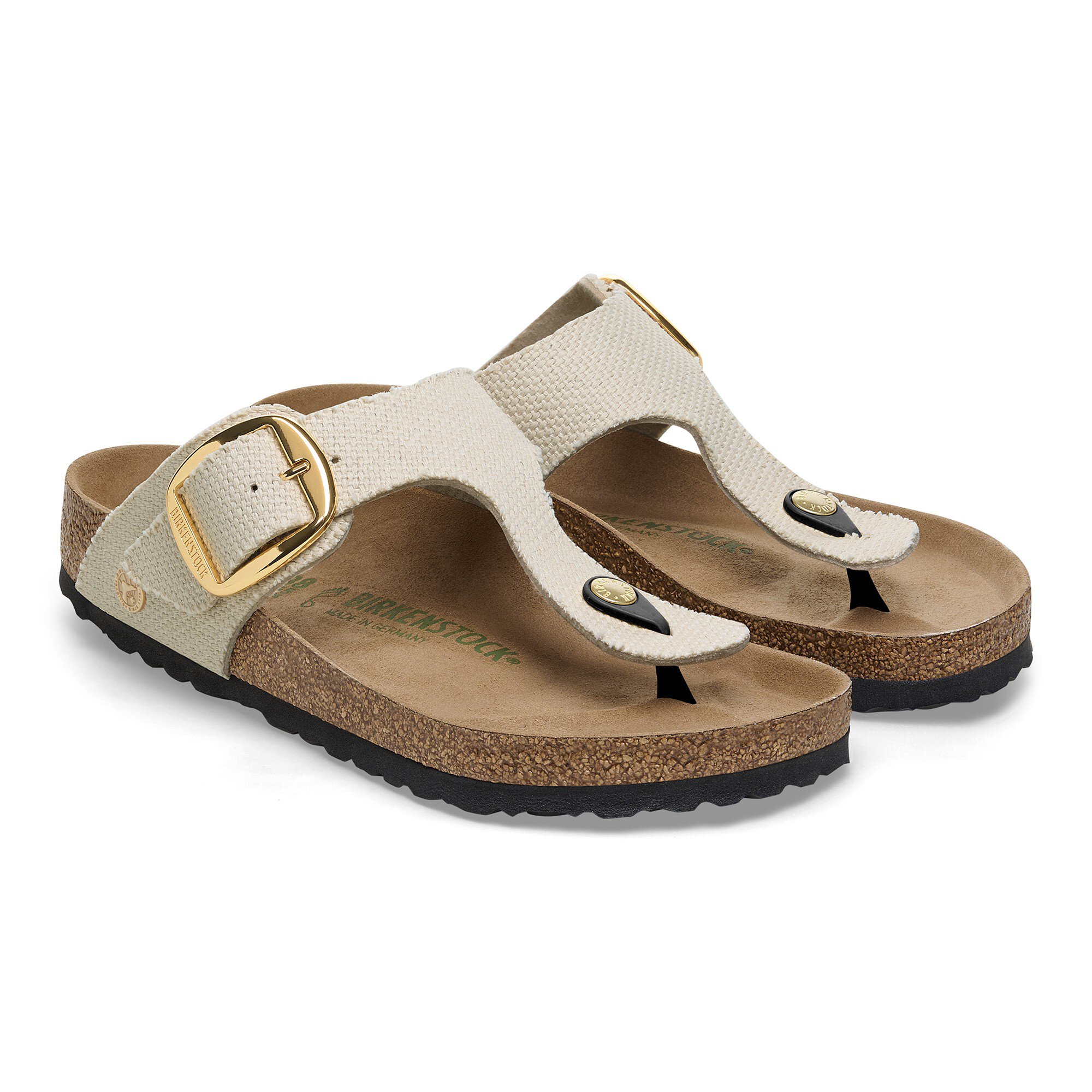 Gizeh Vegan Big Buckle Textile Canvas Eggshell | BIRKENSTOCK