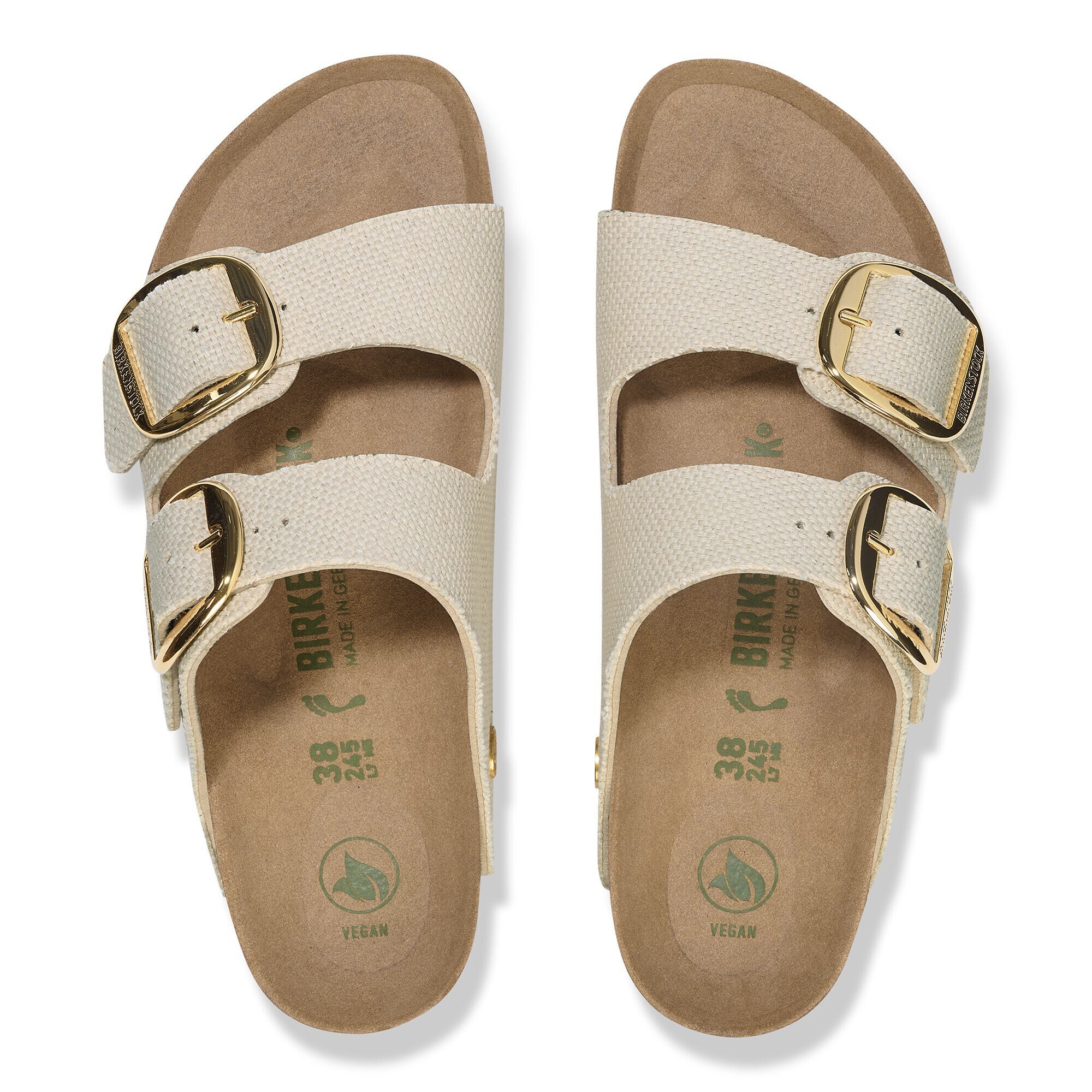 Arizona Vegan Big Buckle Textile Canvas Eggshell | BIRKENSTOCK