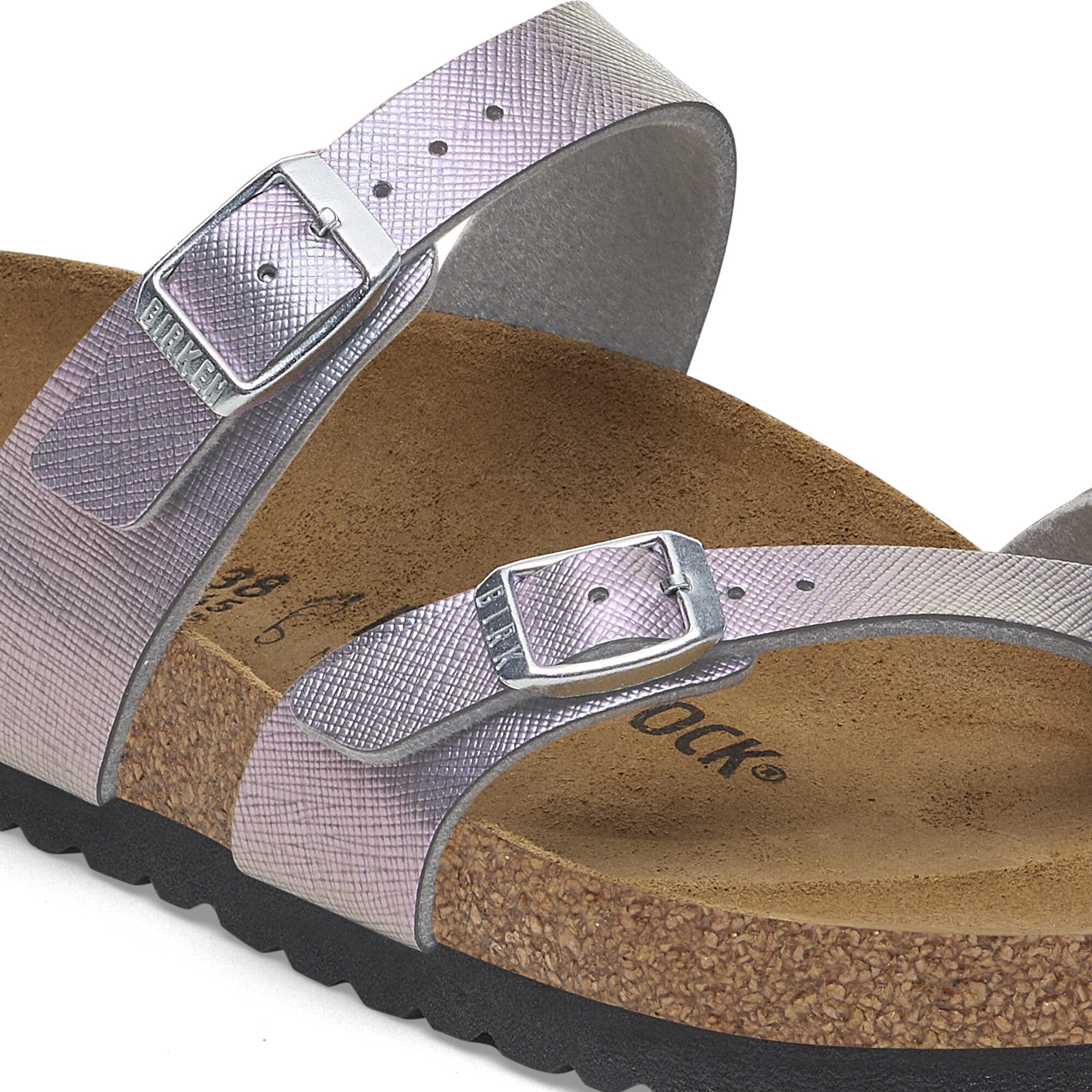 Mayari Birko-Flor Geprägt Saffiano Iridescent Viola | BIRKENSTOCK
