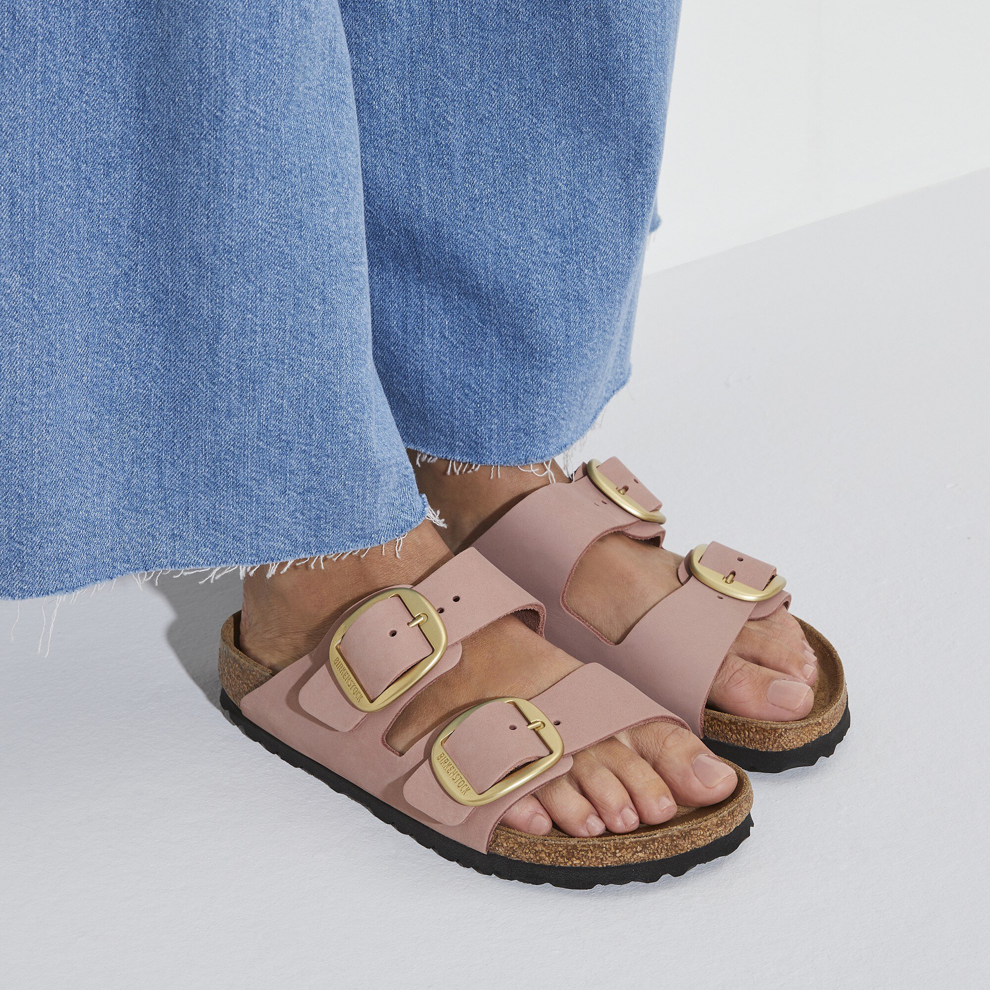 Arizona Big Buckle Nubuk Leather Old Rose | BIRKENSTOCK