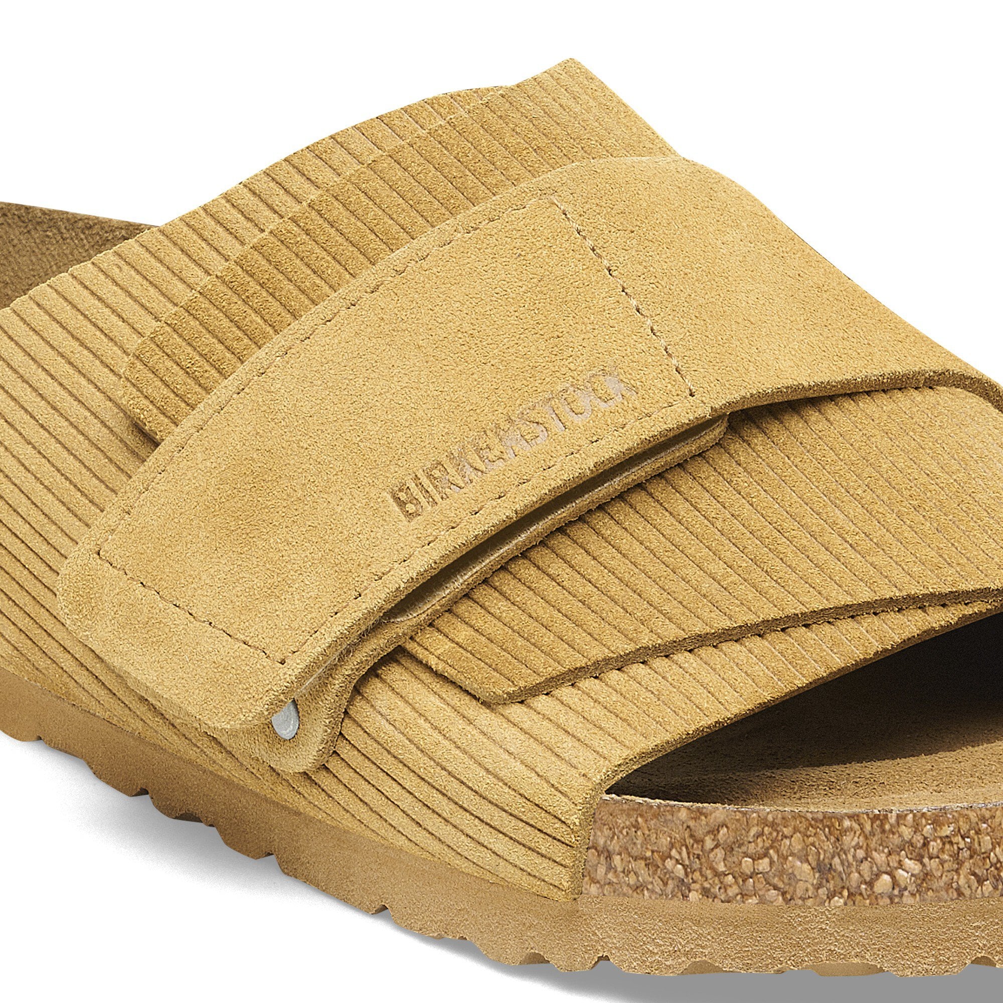 Kyoto Suede Leather Embossed Corduroy Cork Brown | BIRKENSTOCK