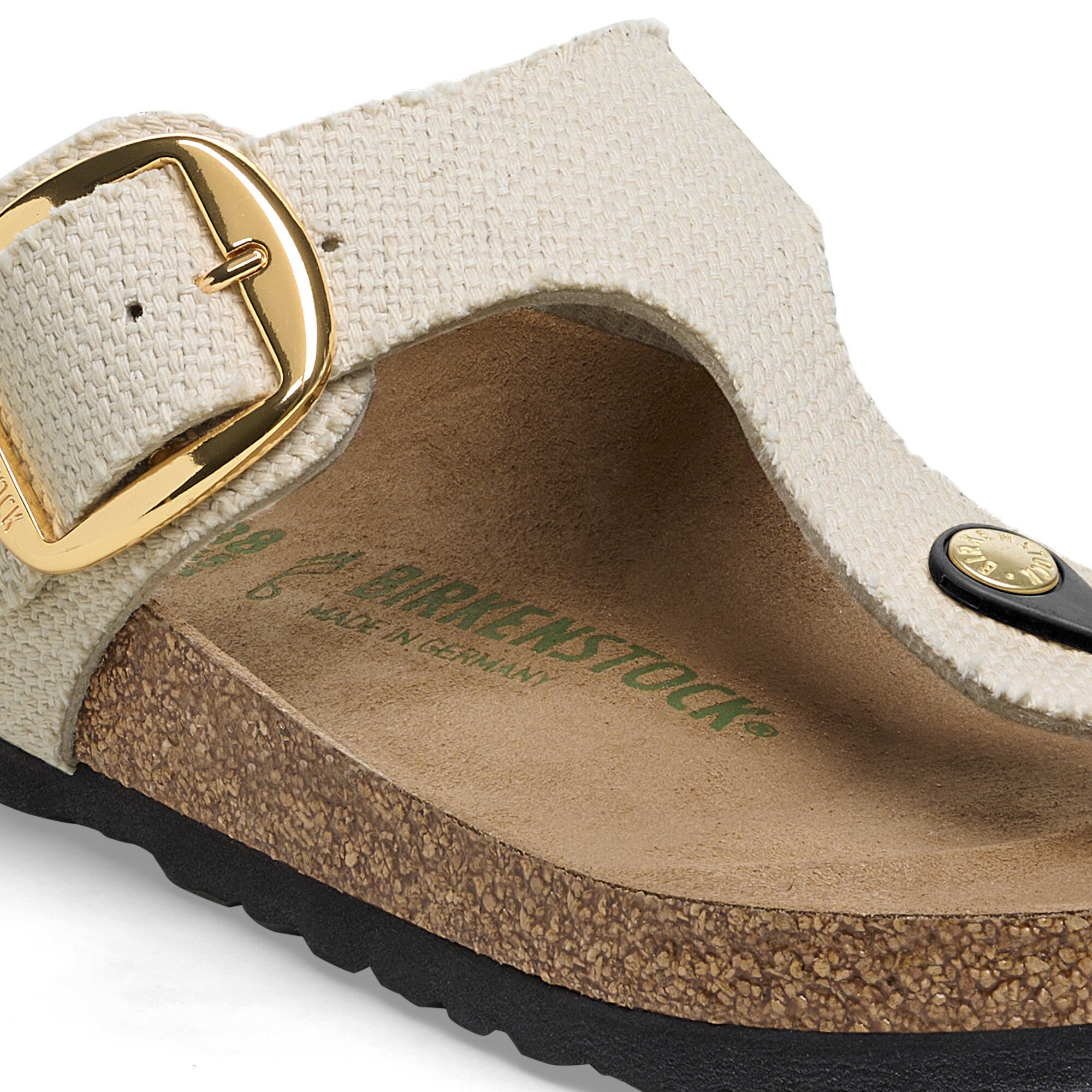 Gizeh Vegan Big Buckle Textile Canvas Eggshell | BIRKENSTOCK