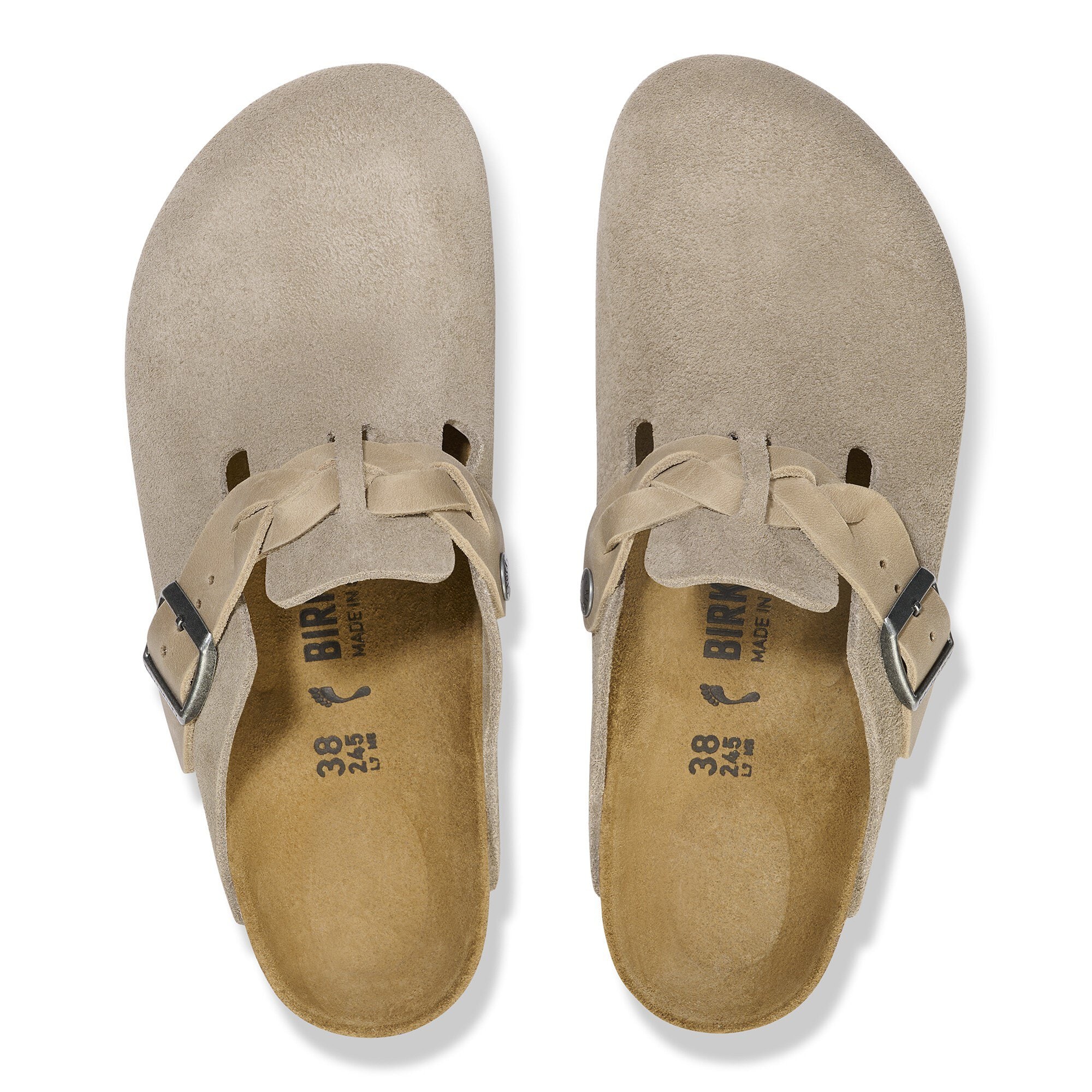 Boston Braided Suede Leather Taupe | BIRKENSTOCK