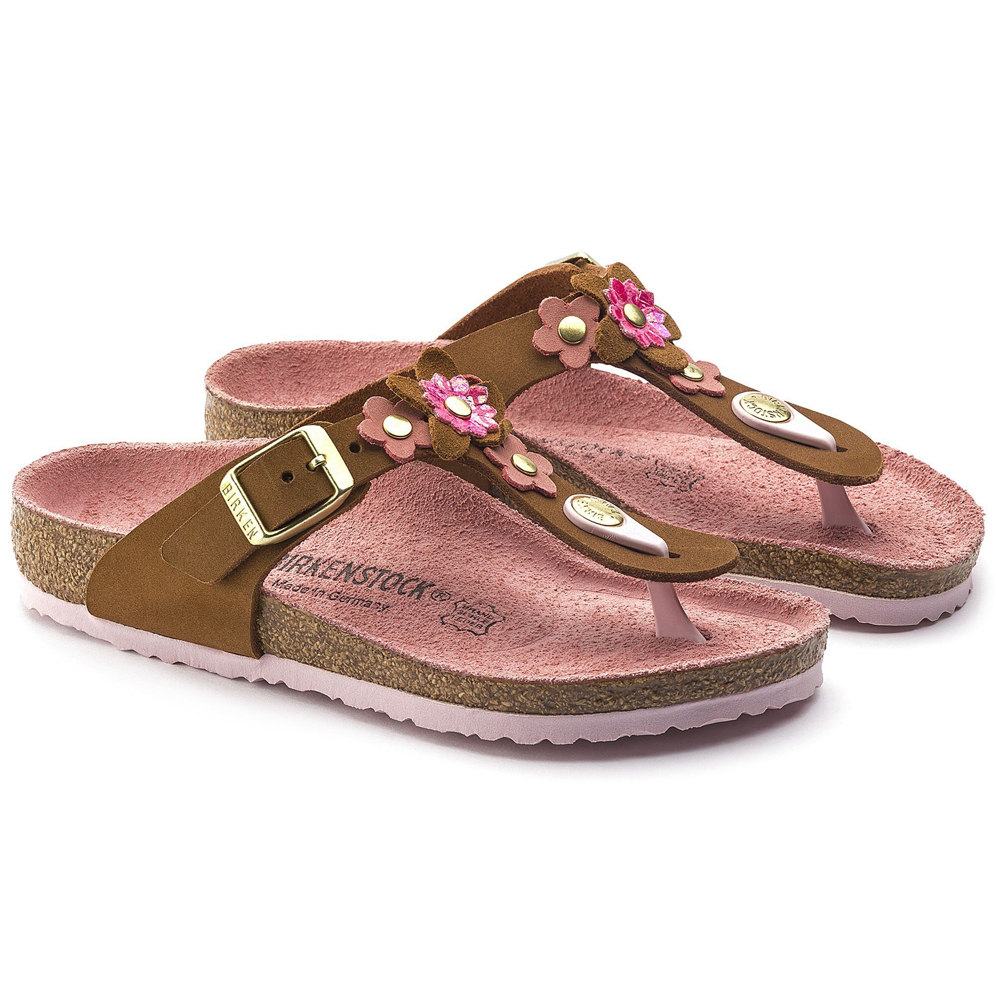Gizeh Kids Nubuck Leather Dark Brown | BIRKENSTOCK