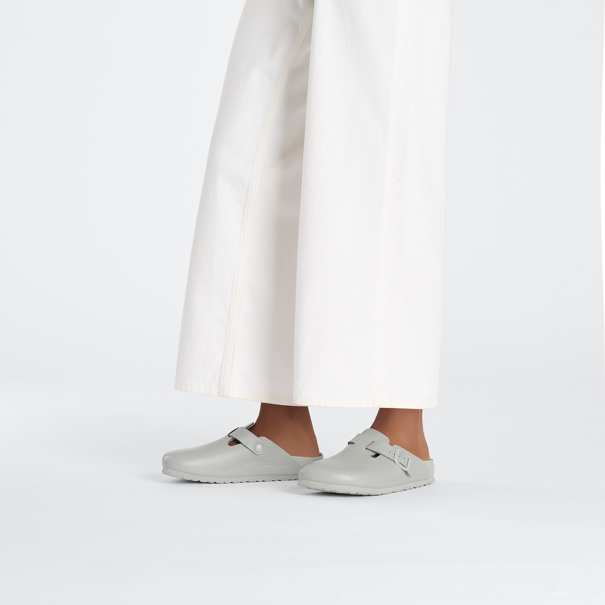 Boston Smooth Leather Mineral Gray | BIRKENSTOCK