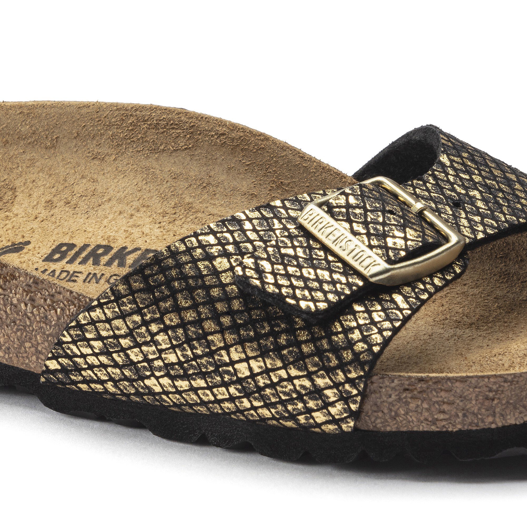 Madrid Microfiber Shiny Python Black | BIRKENSTOCK