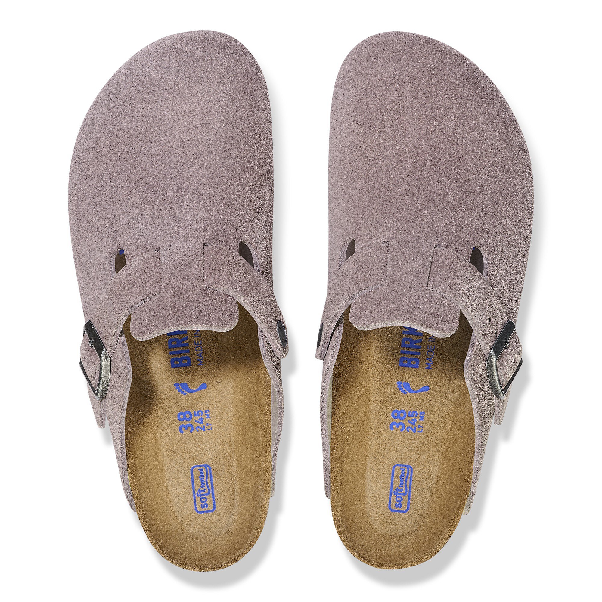 Boston Soft Footbed Suede Leather Faded Purple | BIRKENSTOCK