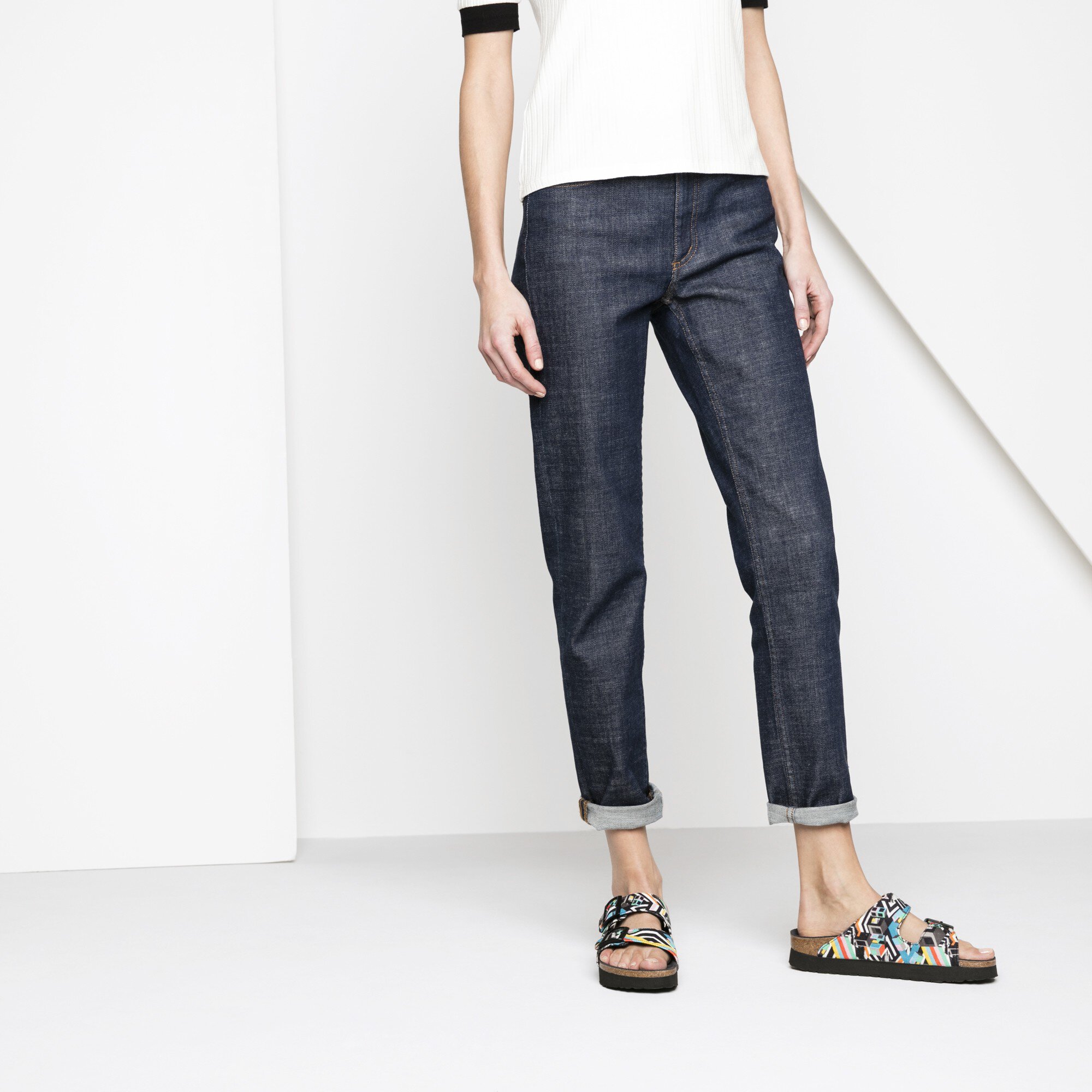 Arizona Platform Textile Pattern Clash Polychromatic | BIRKENSTOCK