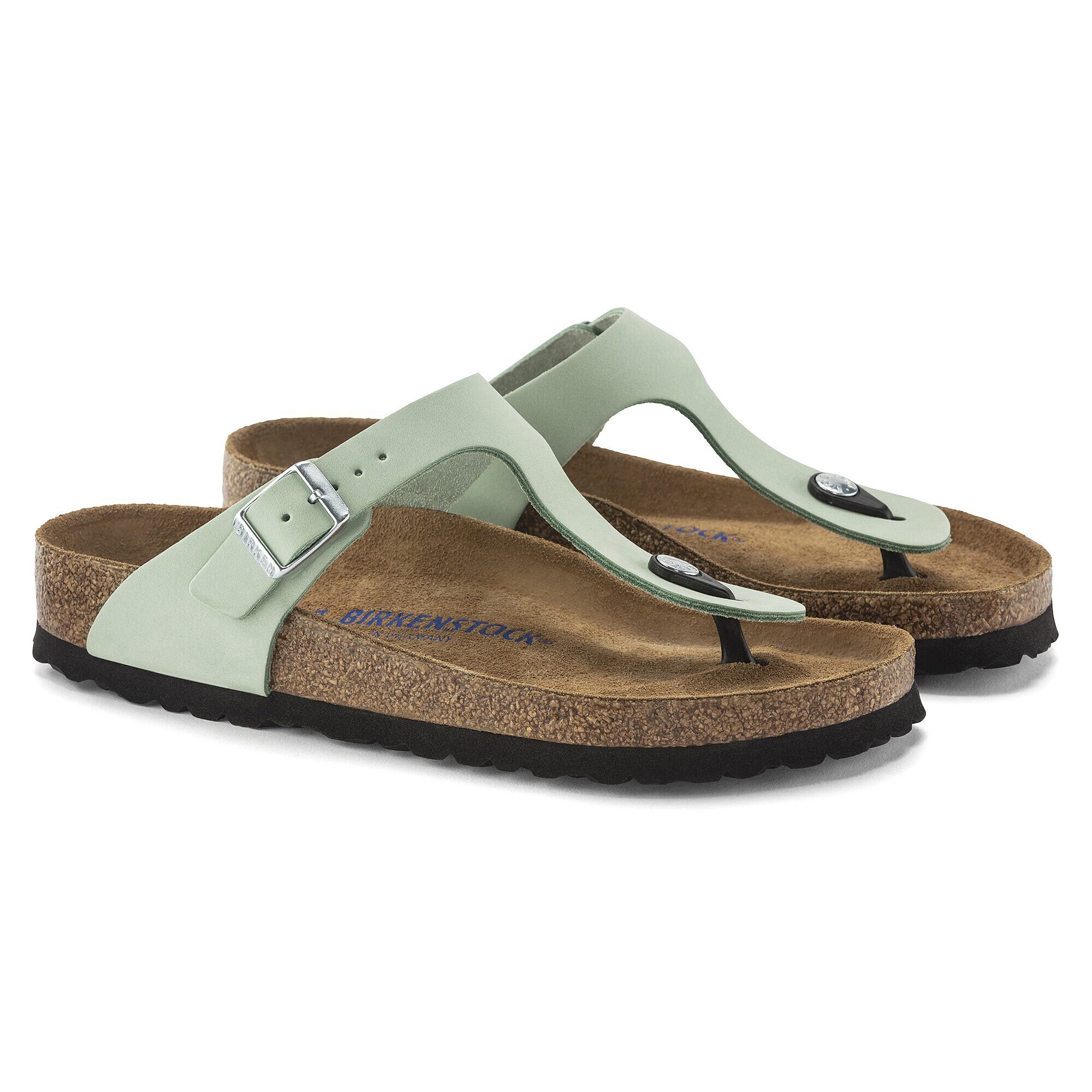 Gizeh Soft Footbed Nubuck Leather Matcha | BIRKENSTOCK
