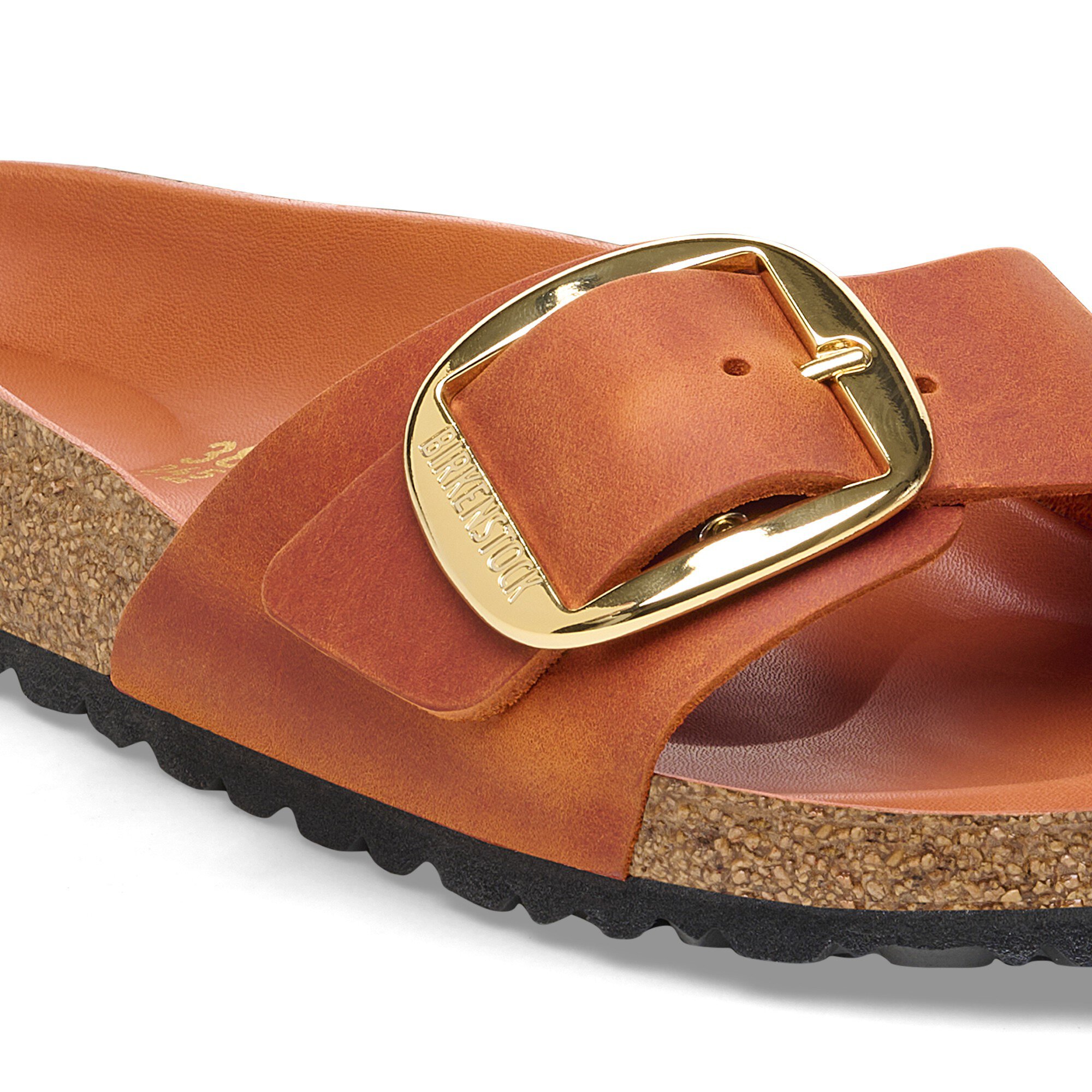 Madrid Big Buckle Oiled Leather Burnt Orange | BIRKENSTOCK