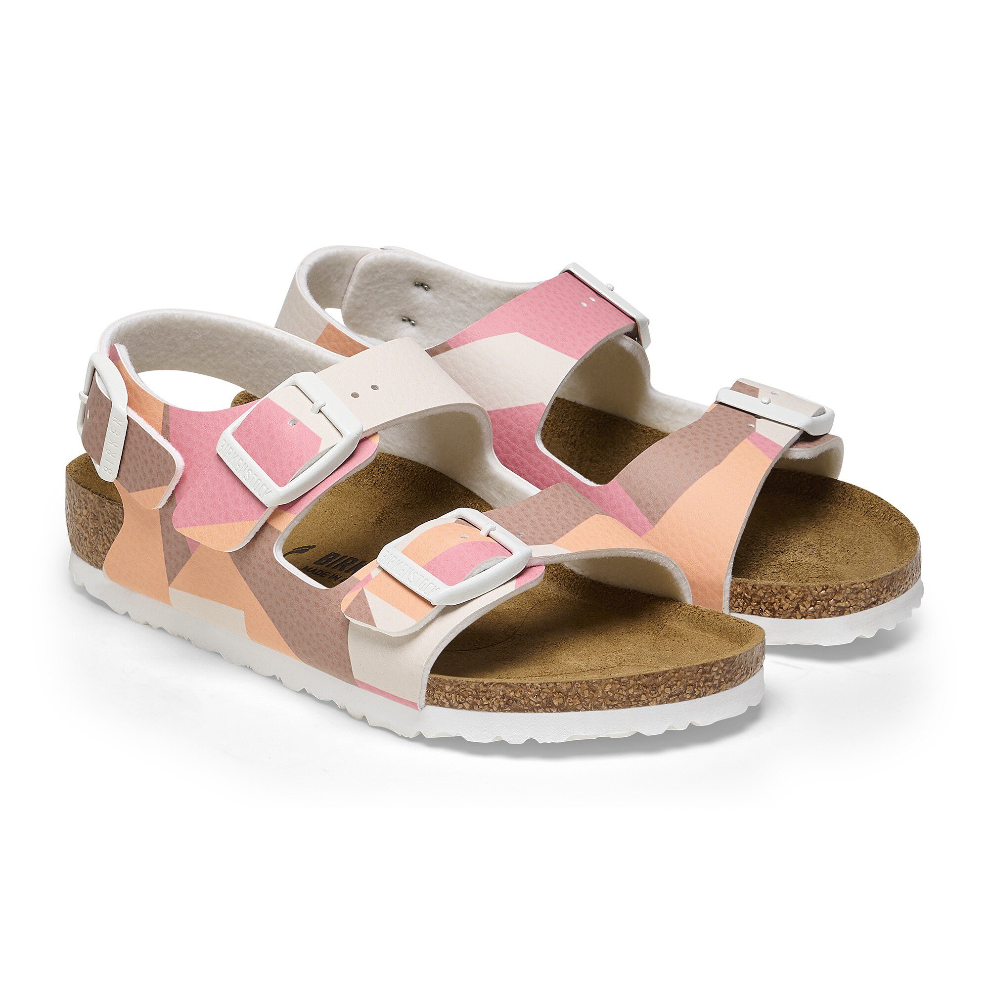 Milano Kids Birko-Flor Desert Soil Geo Camo Papaya | BIRKENSTOCK