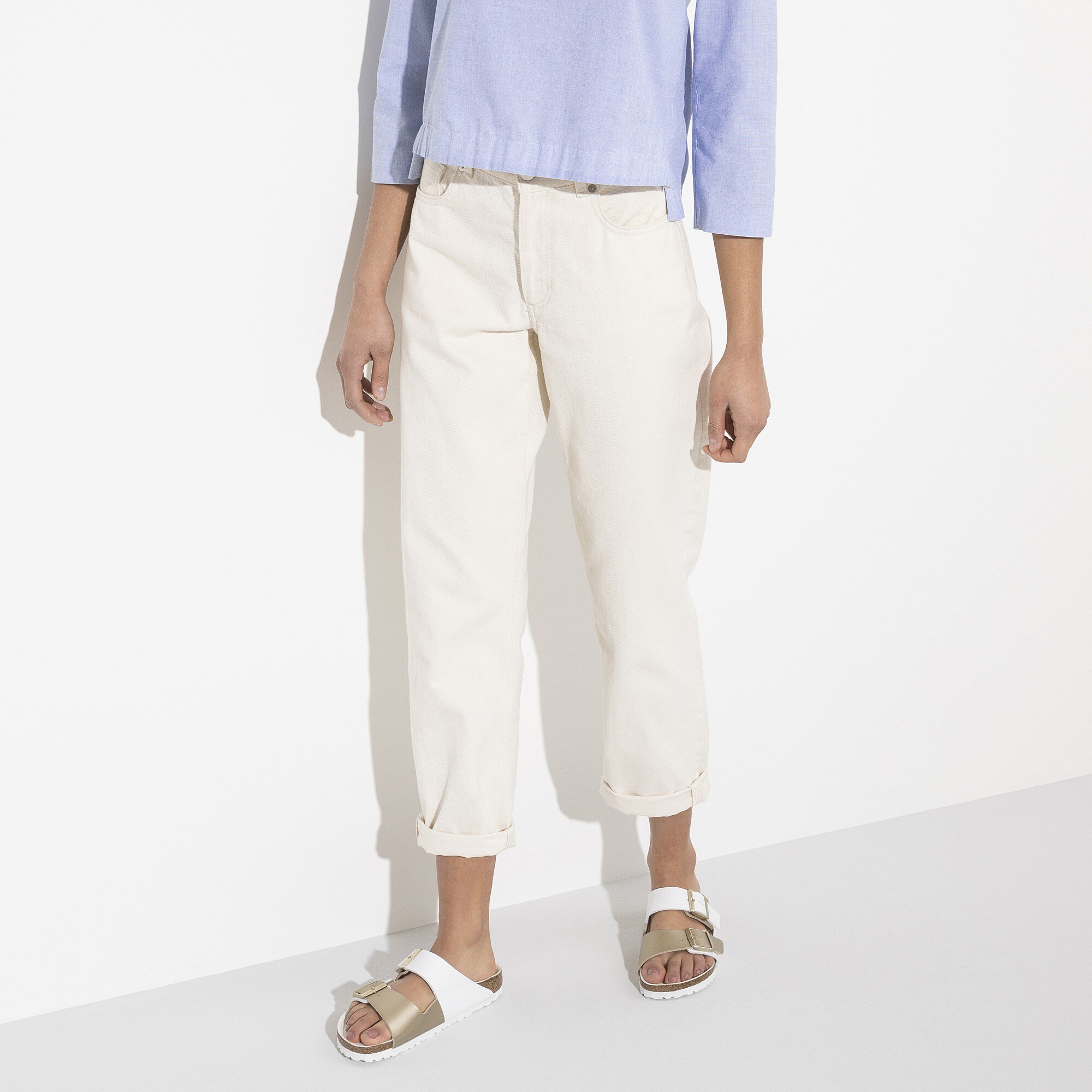 Arizona Split Birko-Flor White/Gold | BIRKENSTOCK