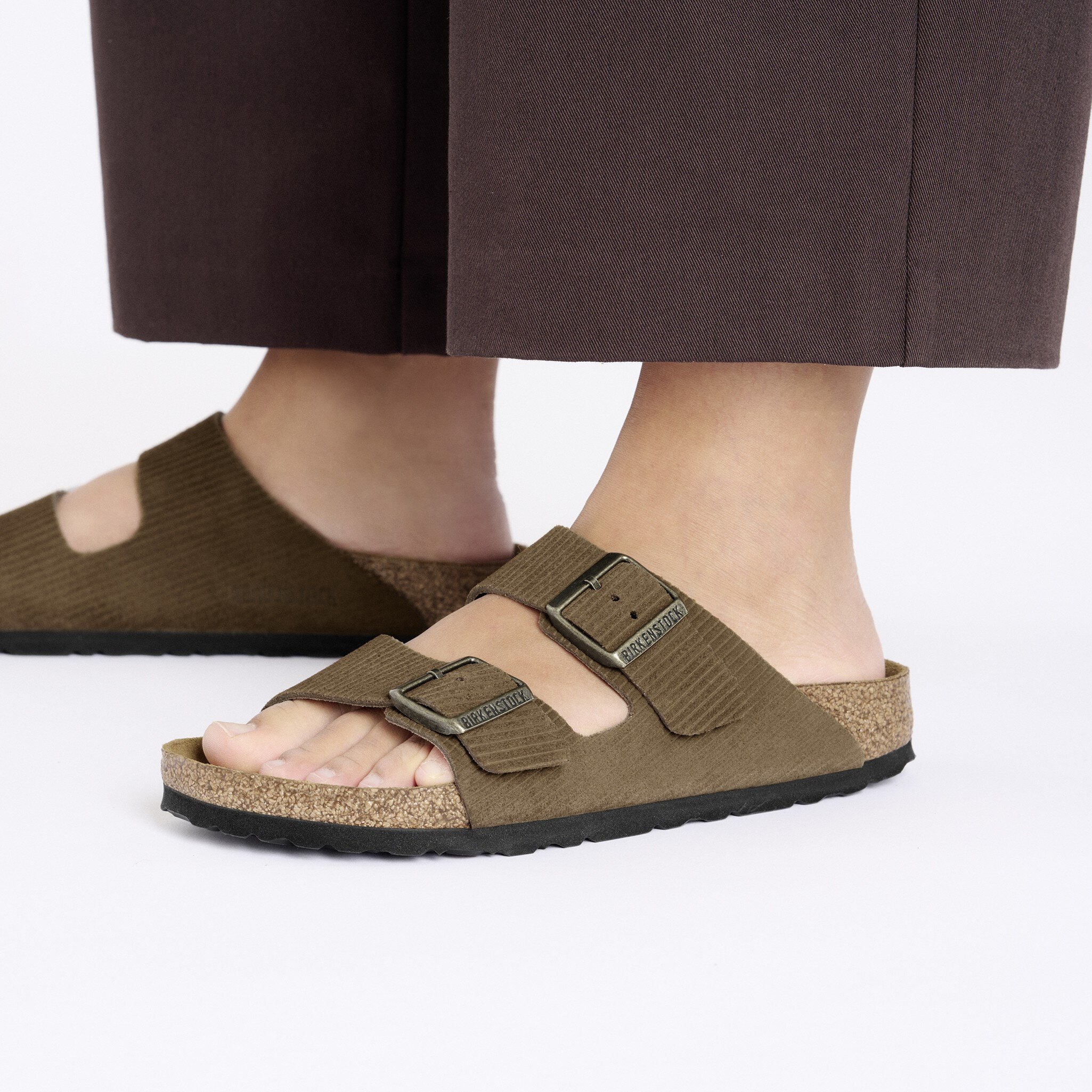 Arizona Suede Embossed Corduroy Dark Tea | BIRKENSTOCK