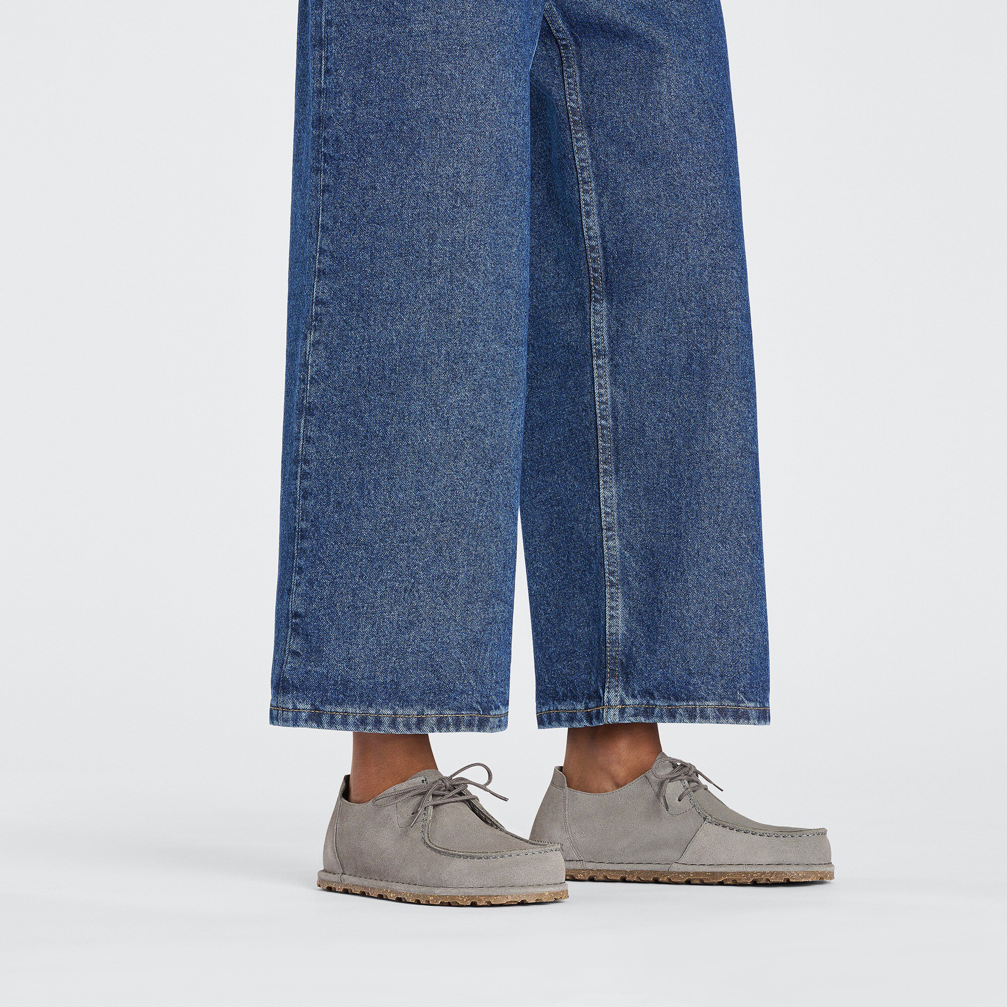 Utti Lace Suede Leather Whale Gray | BIRKENSTOCK