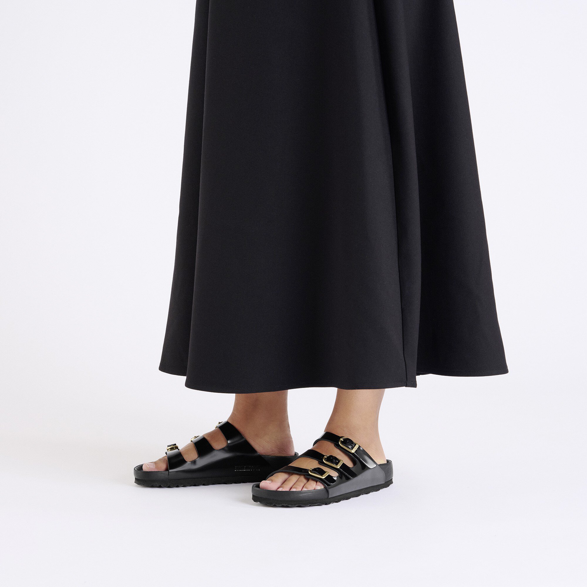 Florida Fresh Cuero natural esmaltado High Shine Black | BIRKENSTOCK