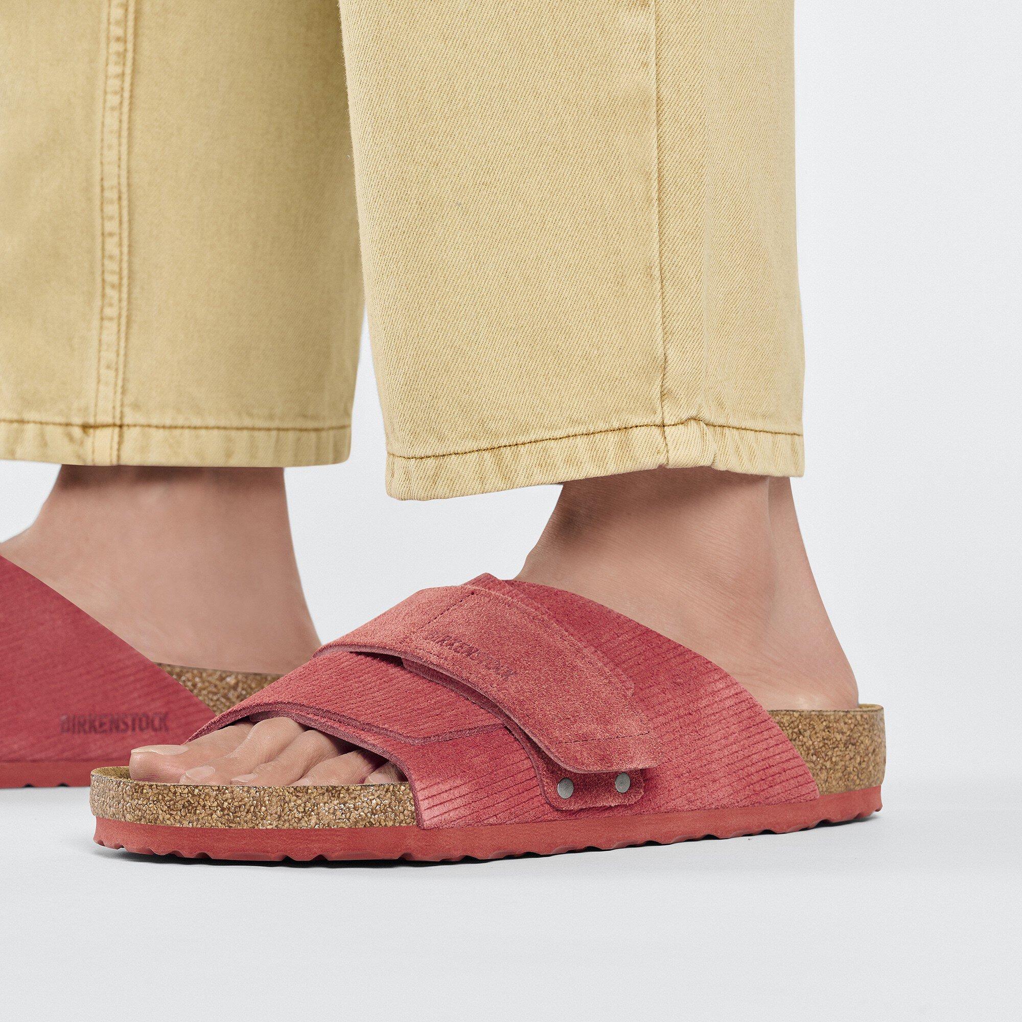 Kyoto Suede Embossed Corduroy Sienna Red | BIRKENSTOCK