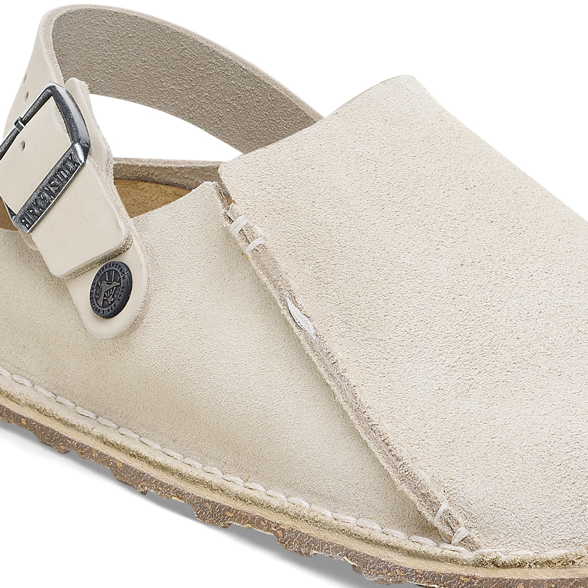 Lutry Premium Suede Leather Eggshell | BIRKENSTOCK