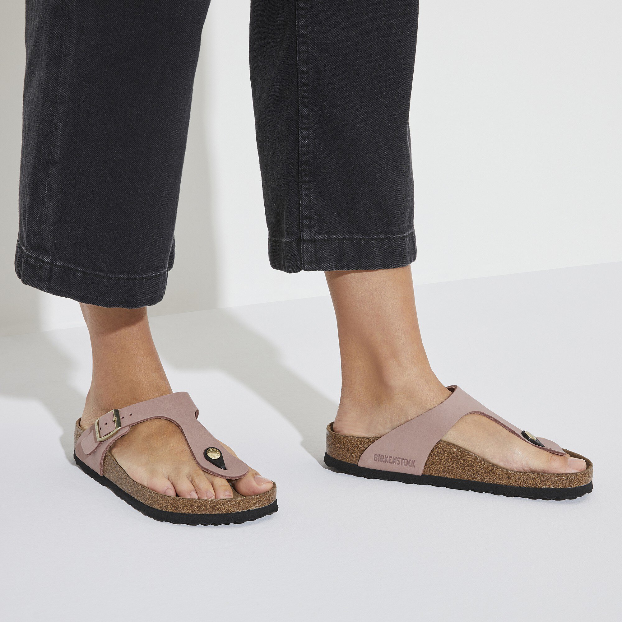 Gizeh Soft Footbed Nubuck Leather Old Rose | BIRKENSTOCK
