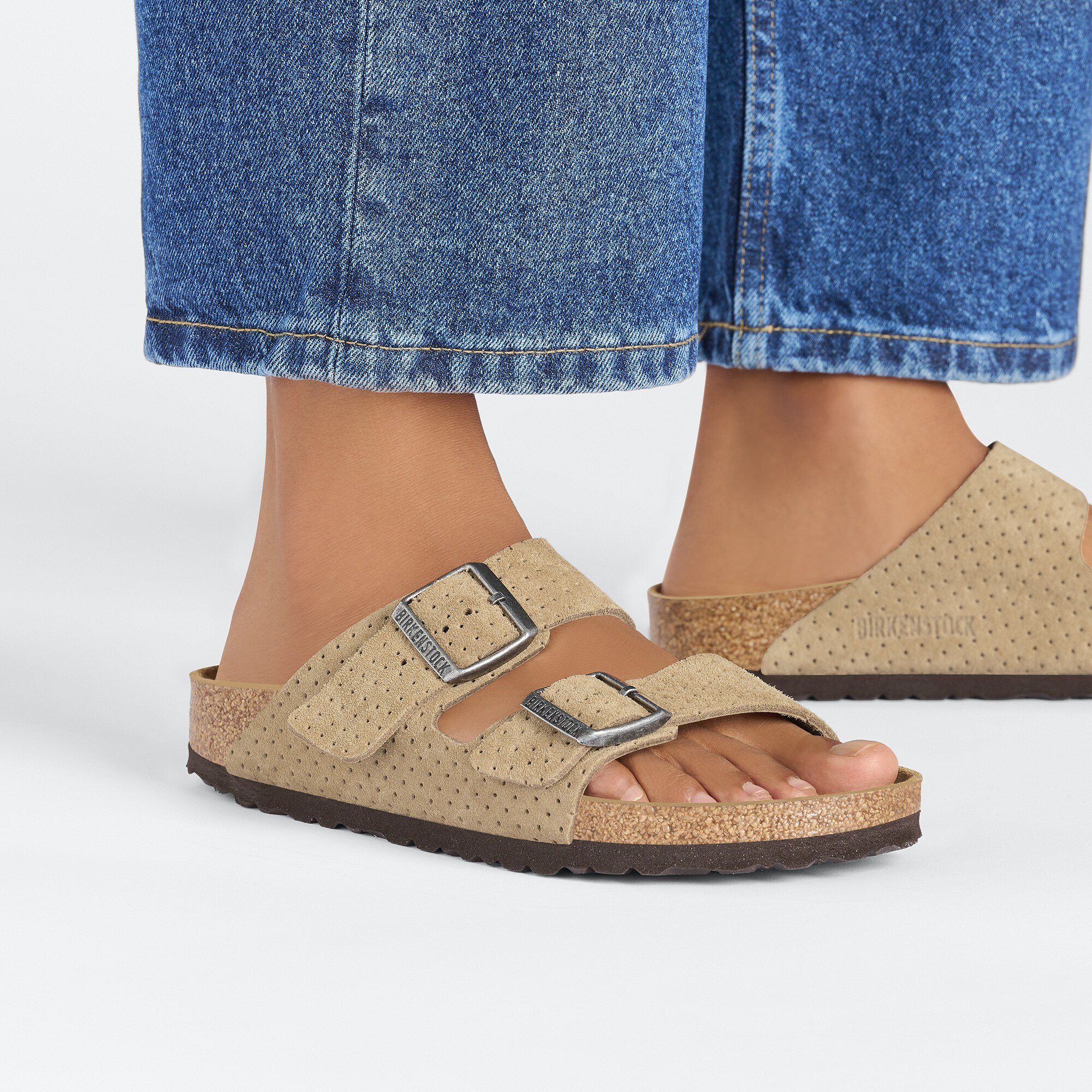 Arizona Suede Embossed New Beige | BIRKENSTOCK