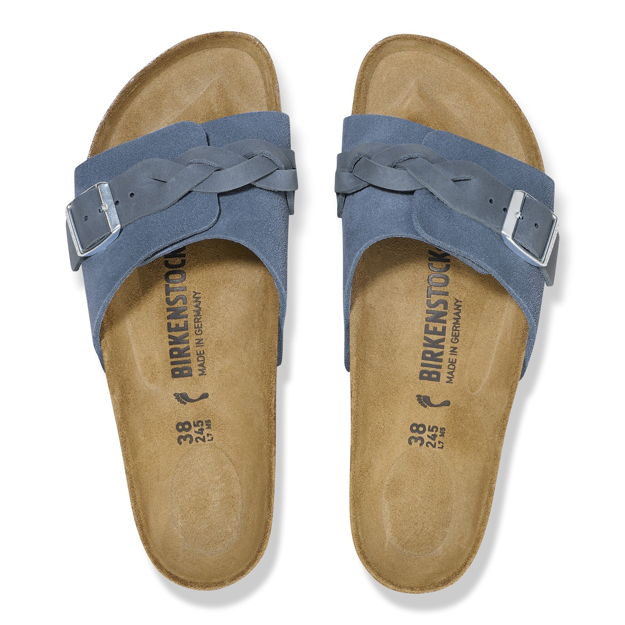 Oita Braided Suede Leather Elemental Blue | BIRKENSTOCK