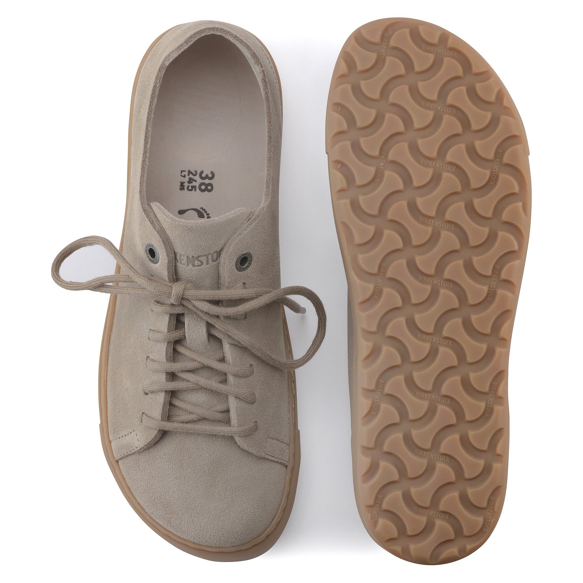 Bend Low Decon Nubuck Leather Gray Taupe | BIRKENSTOCK