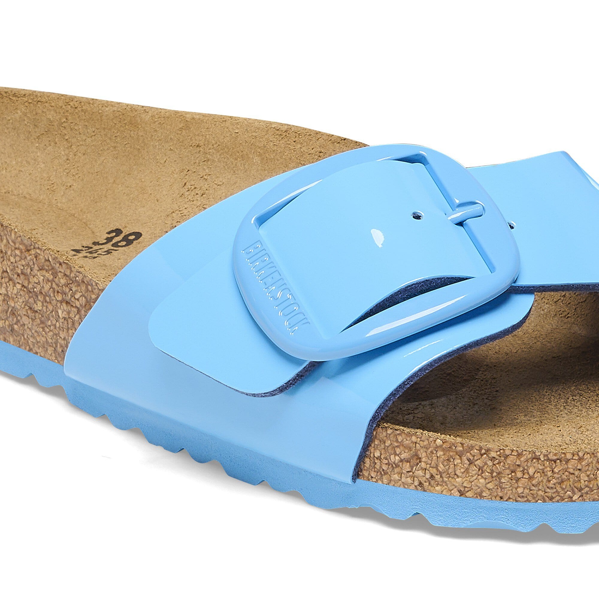 Madrid Big Buckle Birko-Flor Patent Patent Sky Blue | BIRKENSTOCK