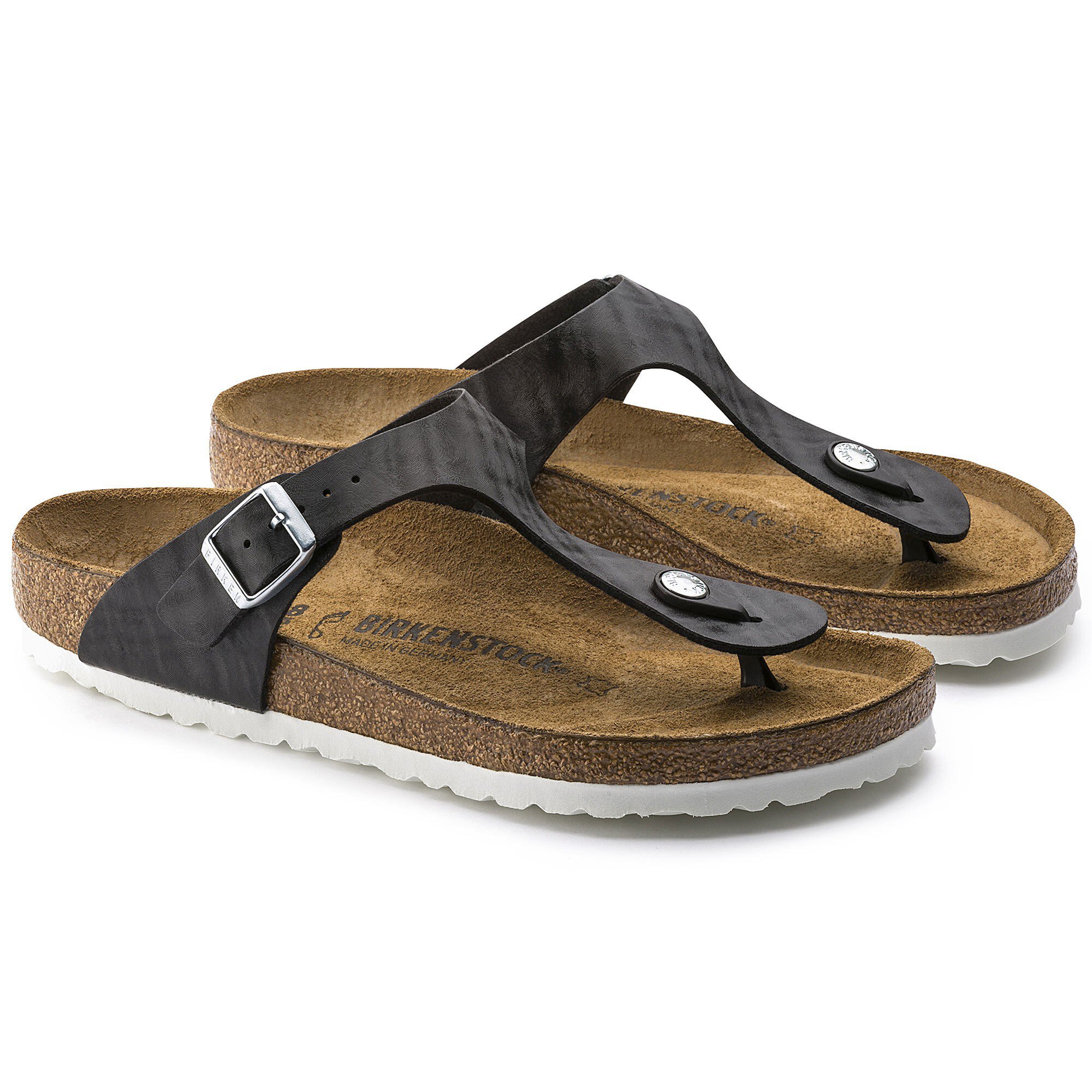 Gizeh Birko-Flor Shiny Check Black | BIRKENSTOCK