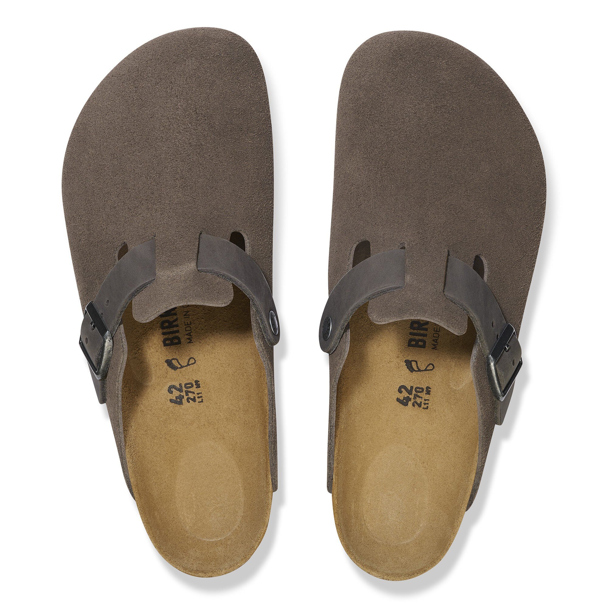 Boston Mixed Leather Concrete Gray | BIRKENSTOCK