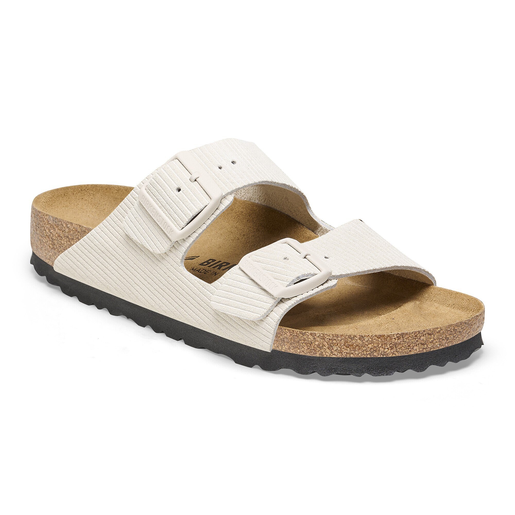 Arizona Suede Embossed Corduroy Antique White | BIRKENSTOCK
