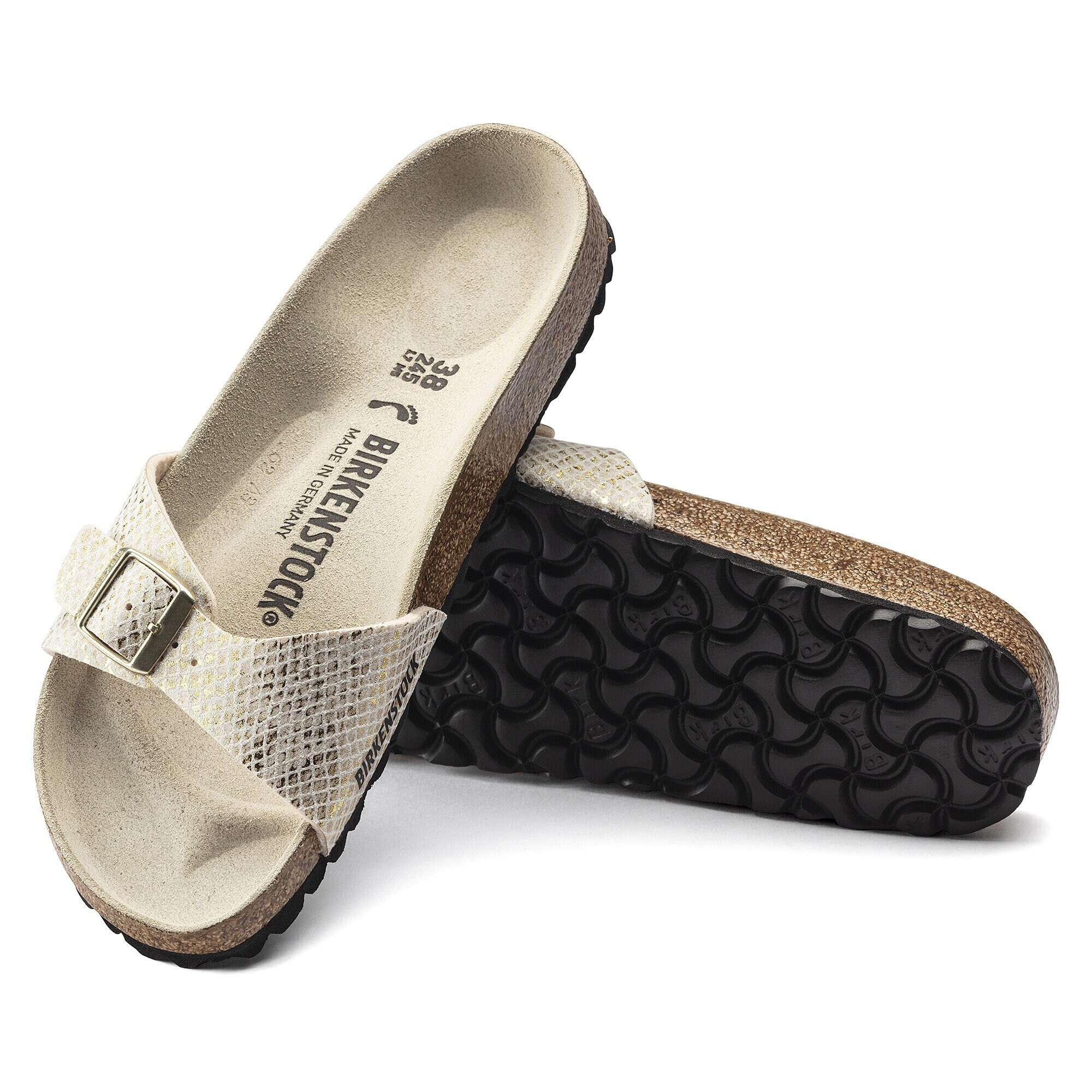 Madrid Microfiber Shiny Python Eggshell | BIRKENSTOCK