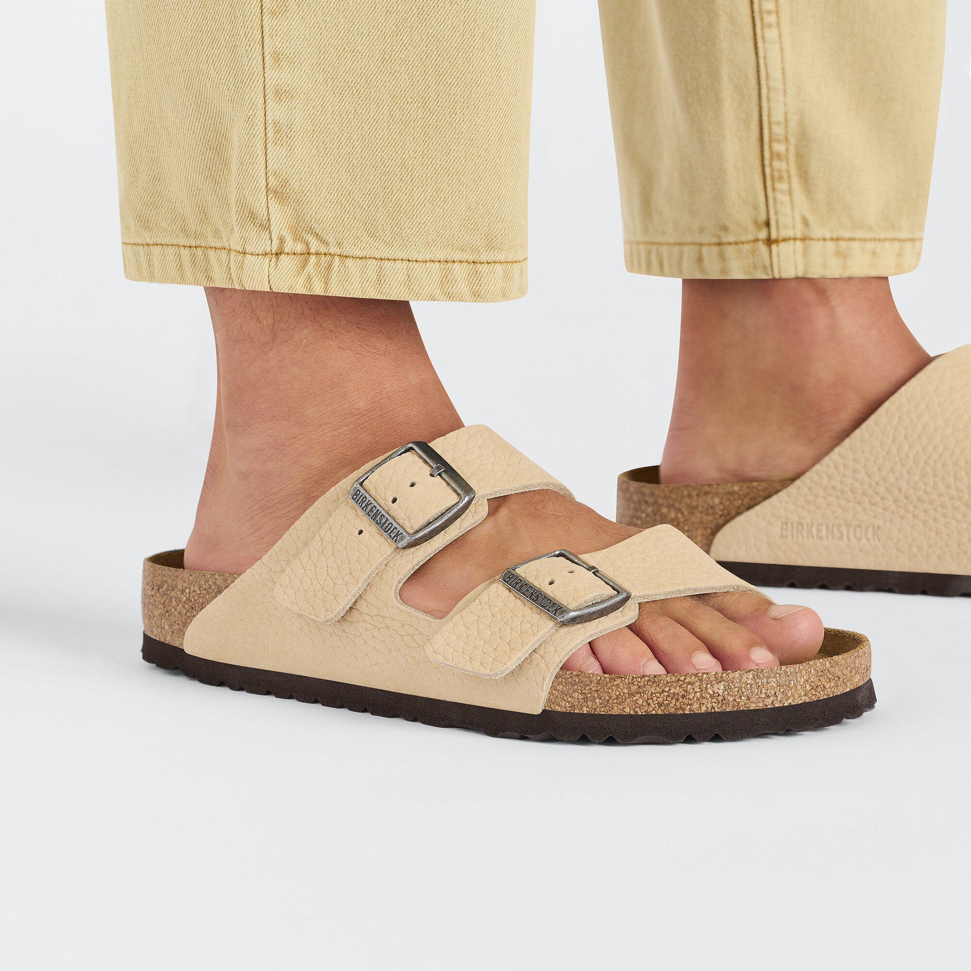 Arizona Nubuck Leather New Beige | BIRKENSTOCK